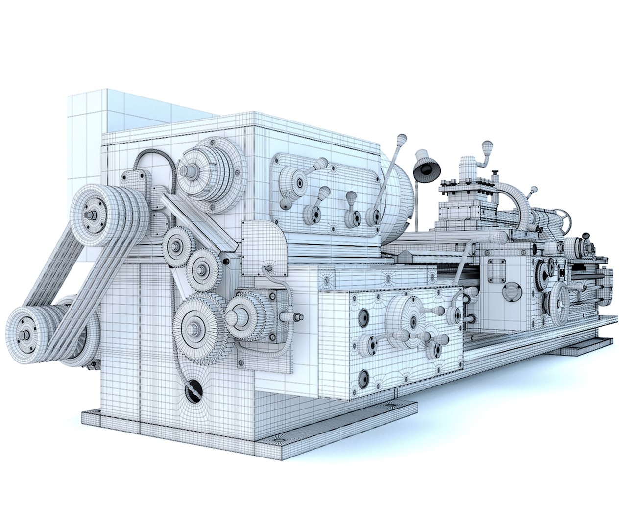 1M63 Lathe Machine - Industrial Machine Tool 3D Model - TurboSquid 1809404