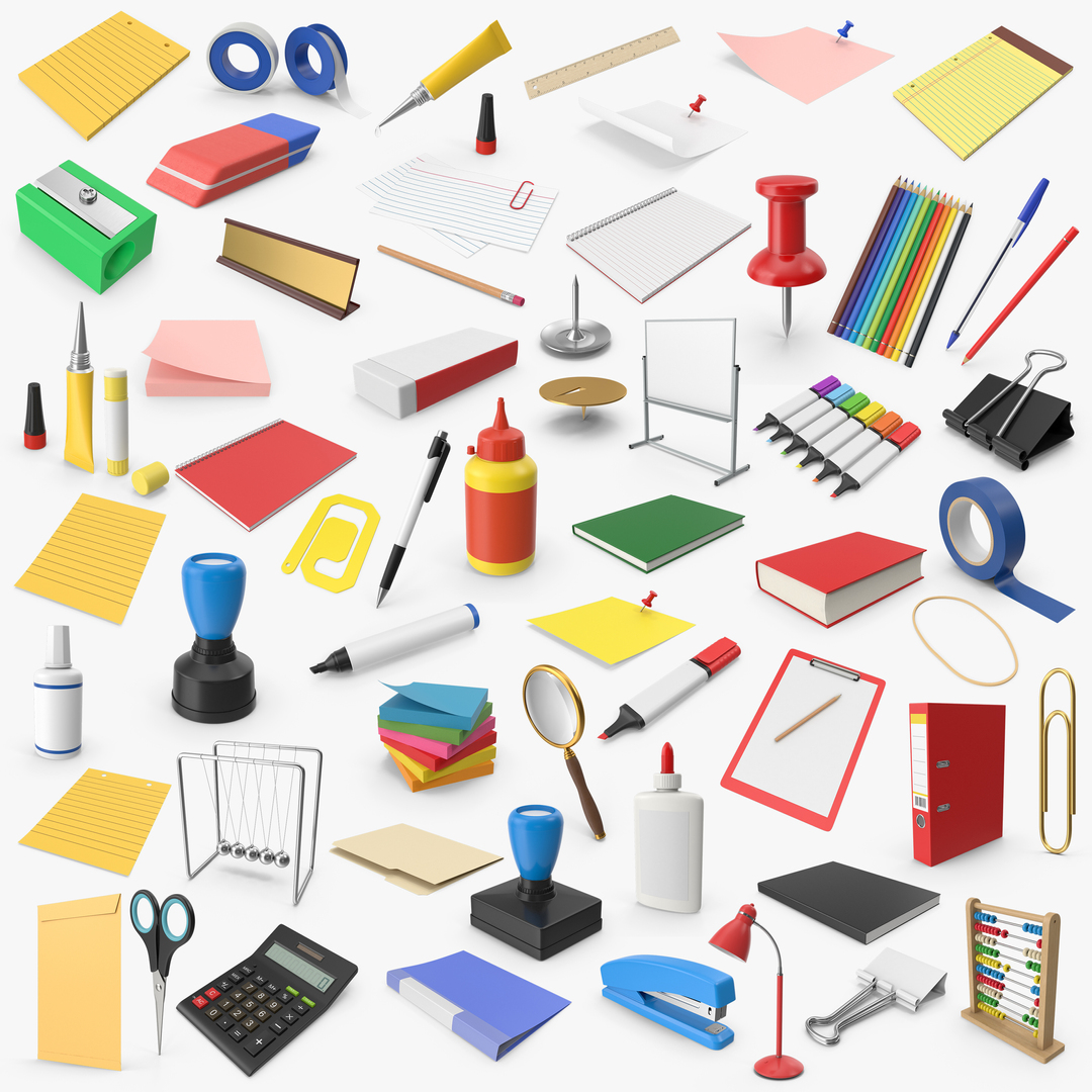 3D stationary office pencils model - TurboSquid 1651531