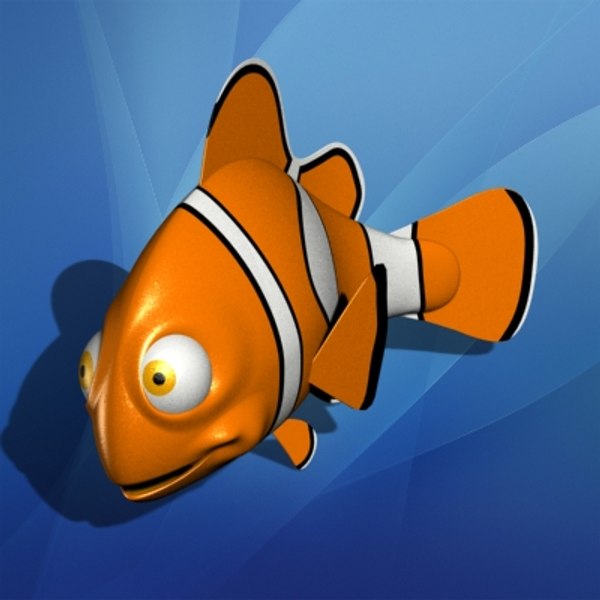 toy clownfish fish 3d model