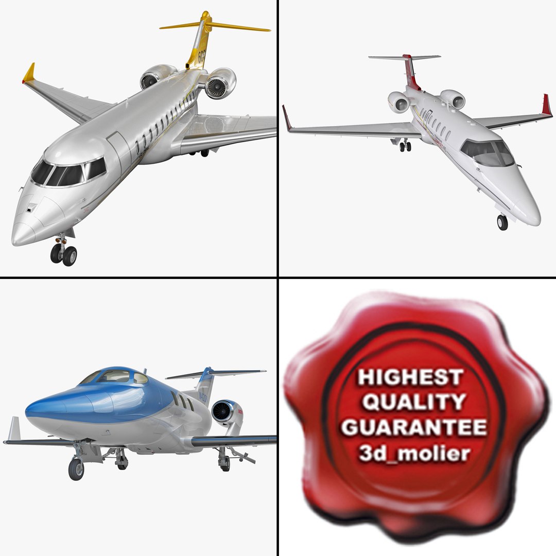 3d private jet model