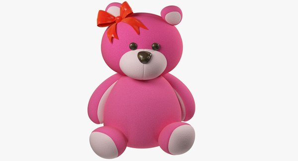 3D Pink Stuffed Toys Collection model - TurboSquid 1815700