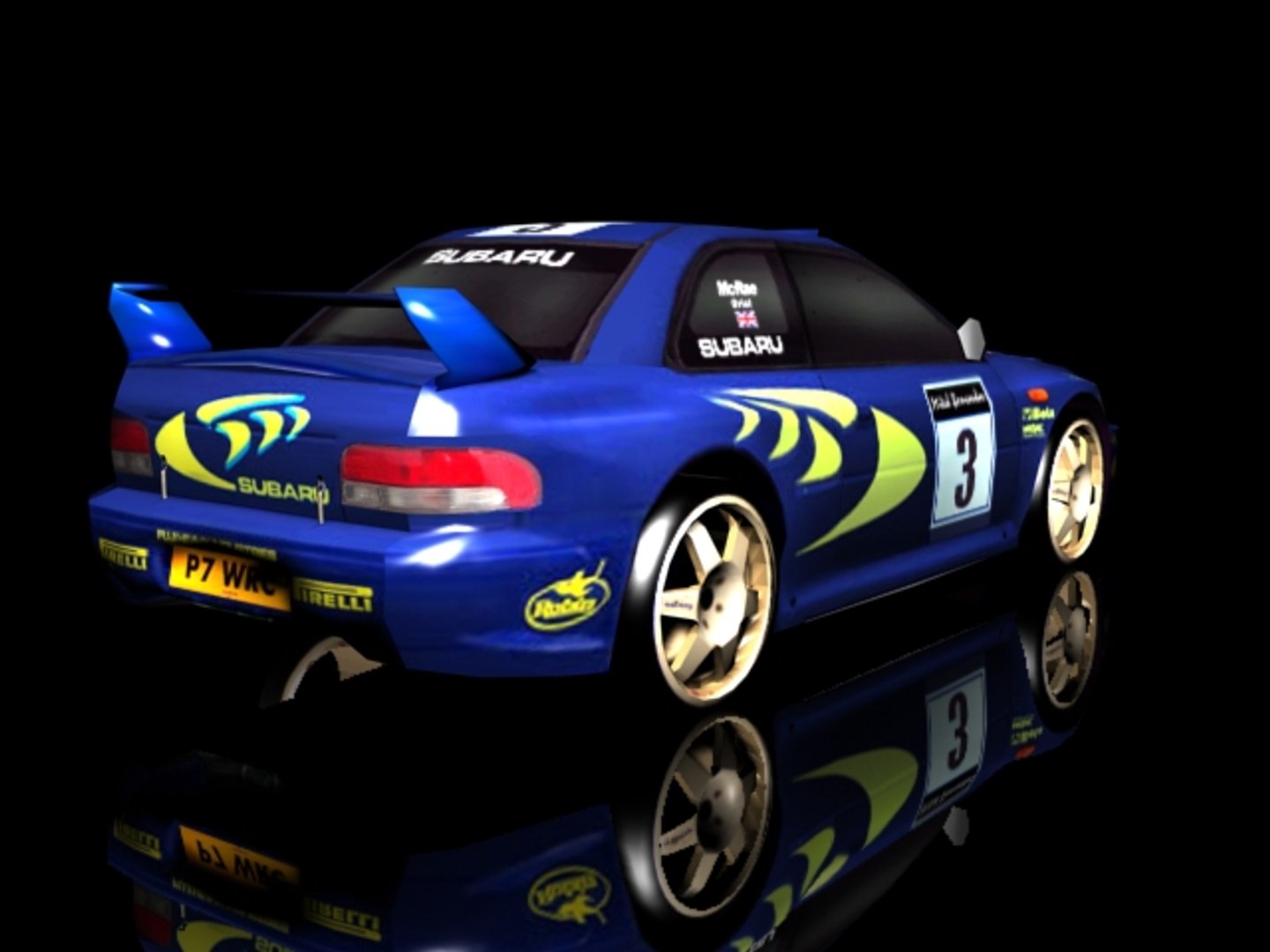 3d Subaru Impreza Rally Car Model