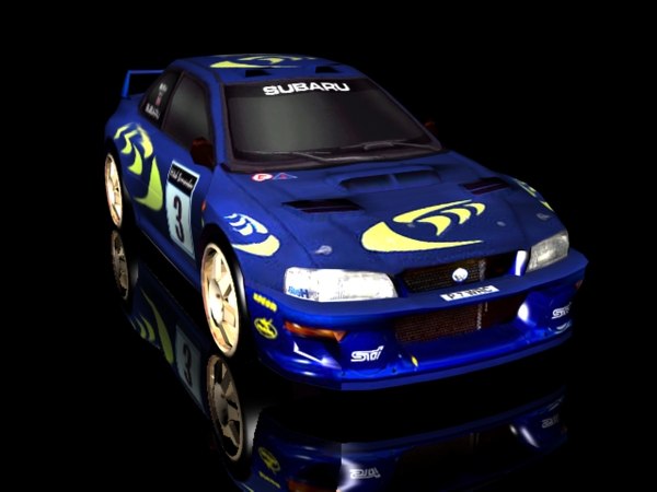 3d subaru impreza rally car model