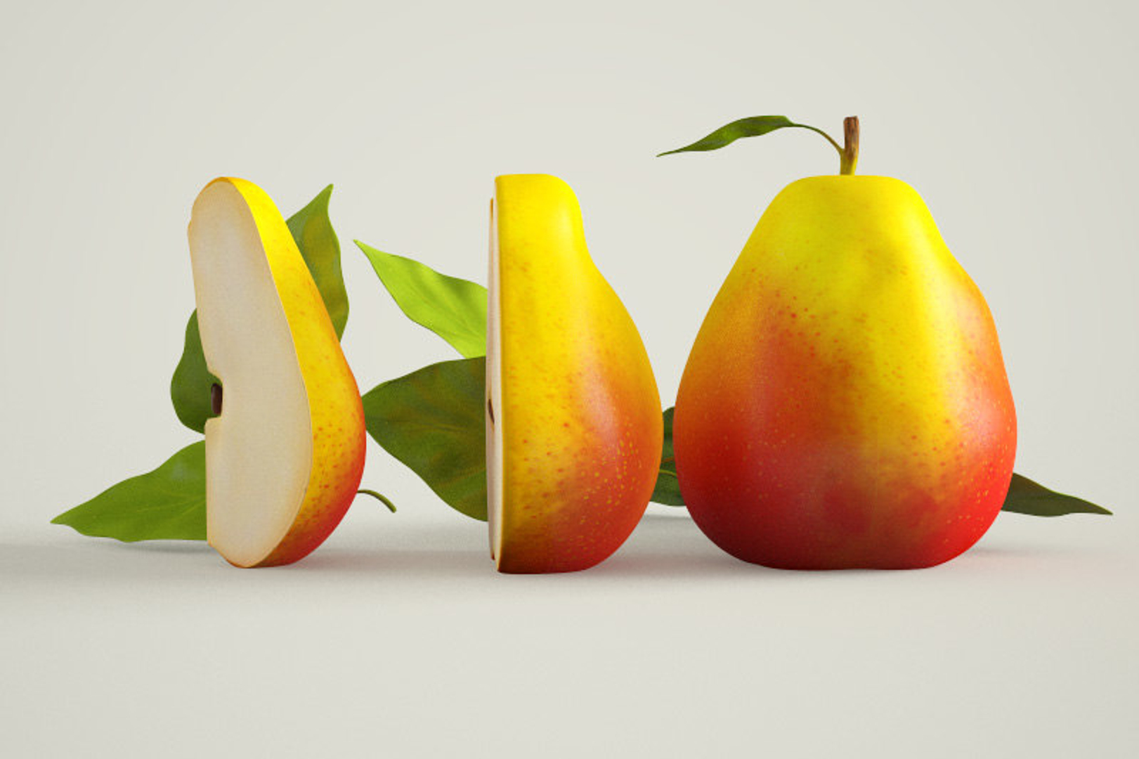 3d realistic pears model
