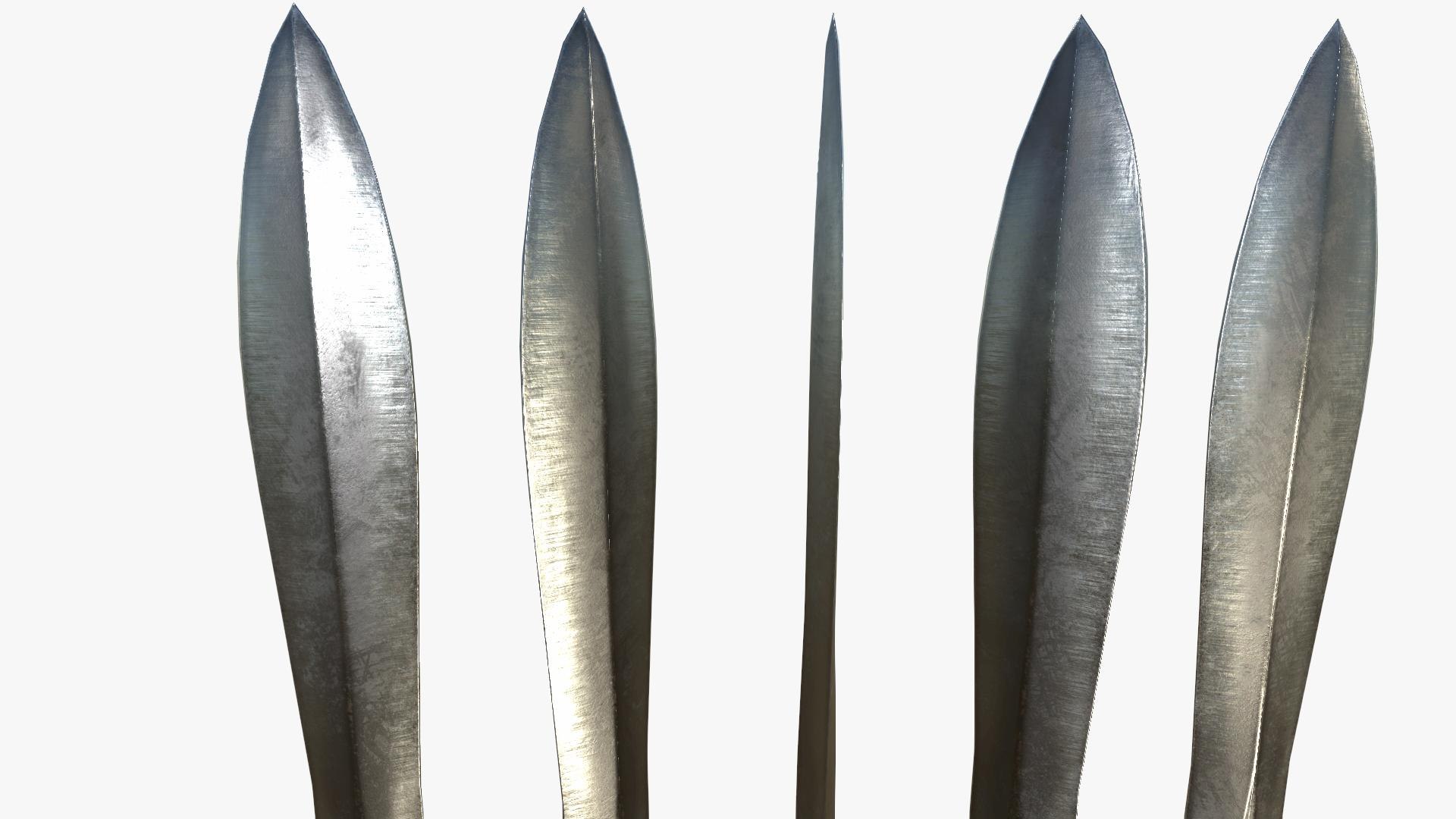 3D Fantasy Sword RPG Greek Xiphos Knife One Handed Machete Sword Blade ...