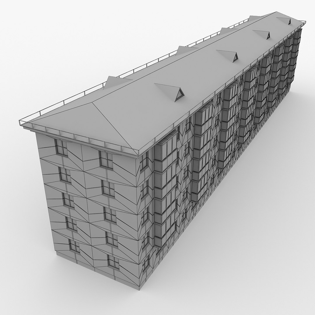 3d Model Middle Rise Building 2