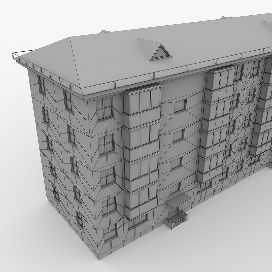 3d Model Middle Rise Building 2