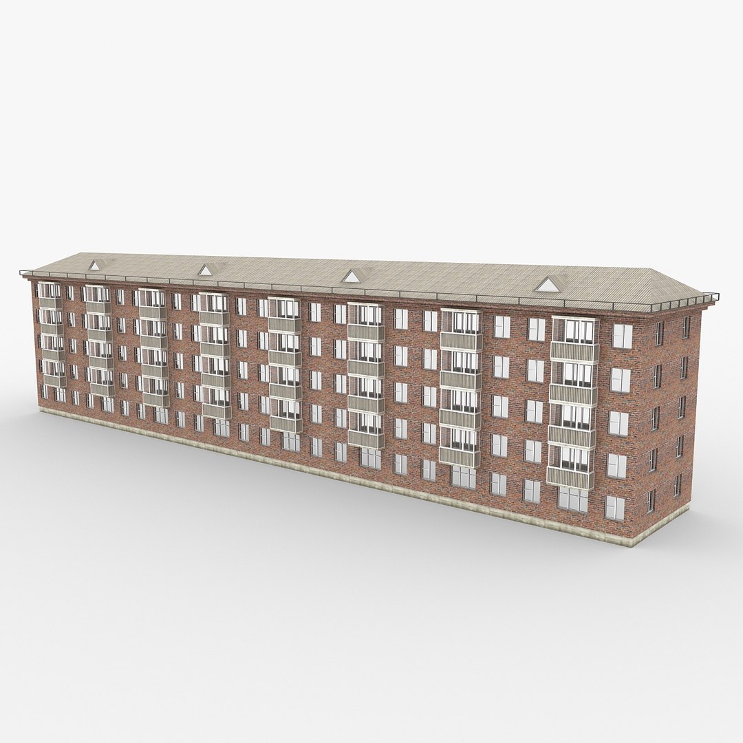3d Model Middle Rise Building 2