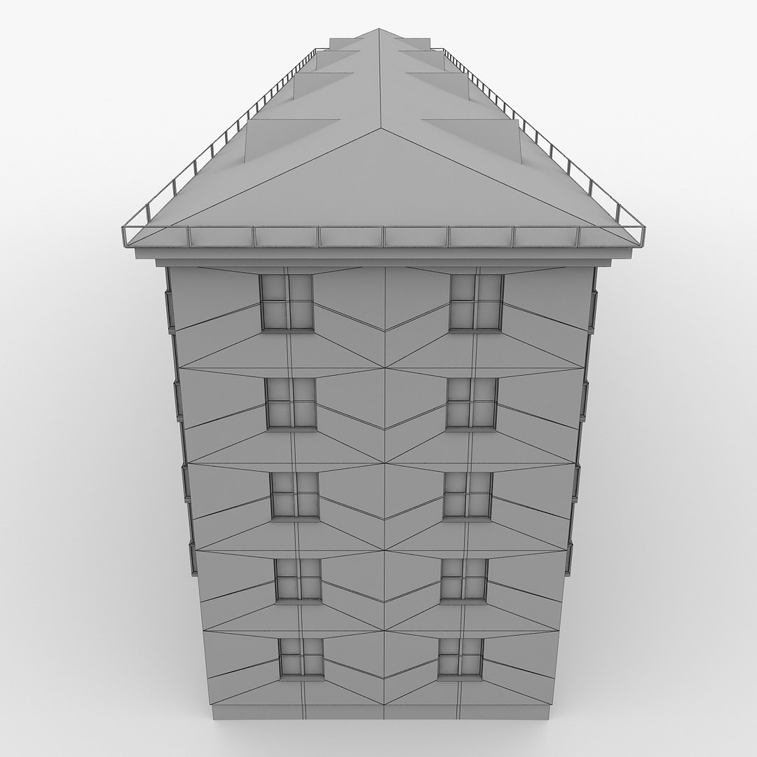 3d Model Middle Rise Building 2
