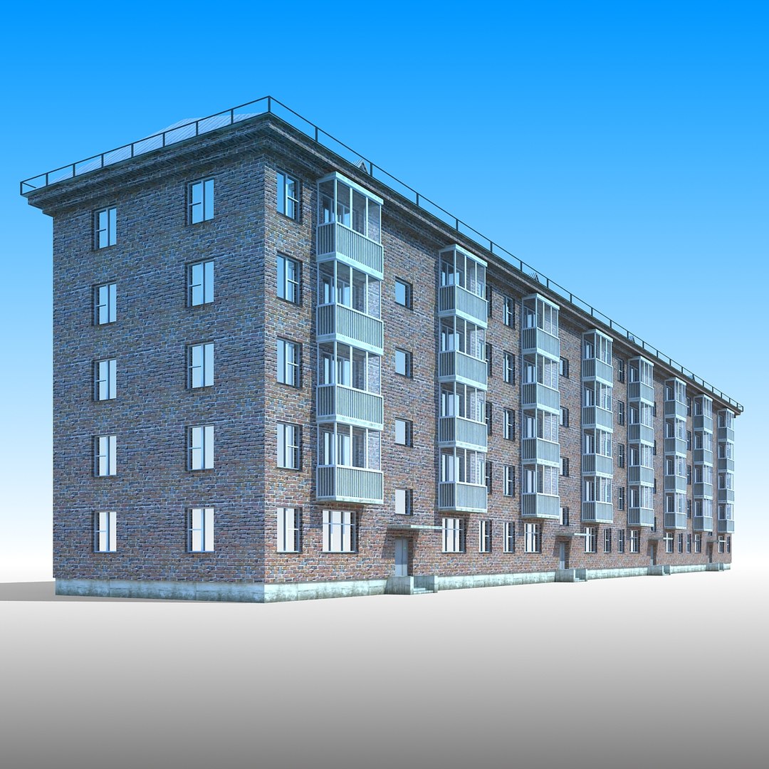 3d Model Middle Rise Building 2