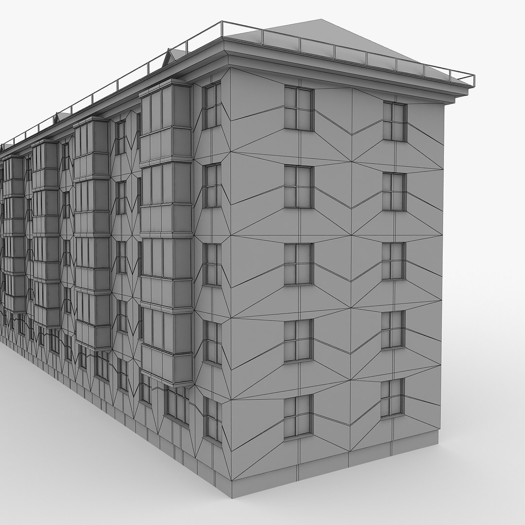 3d Model Middle Rise Building 2