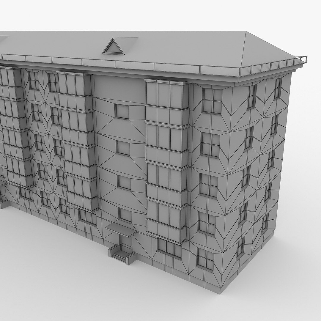 3d Model Middle Rise Building 2