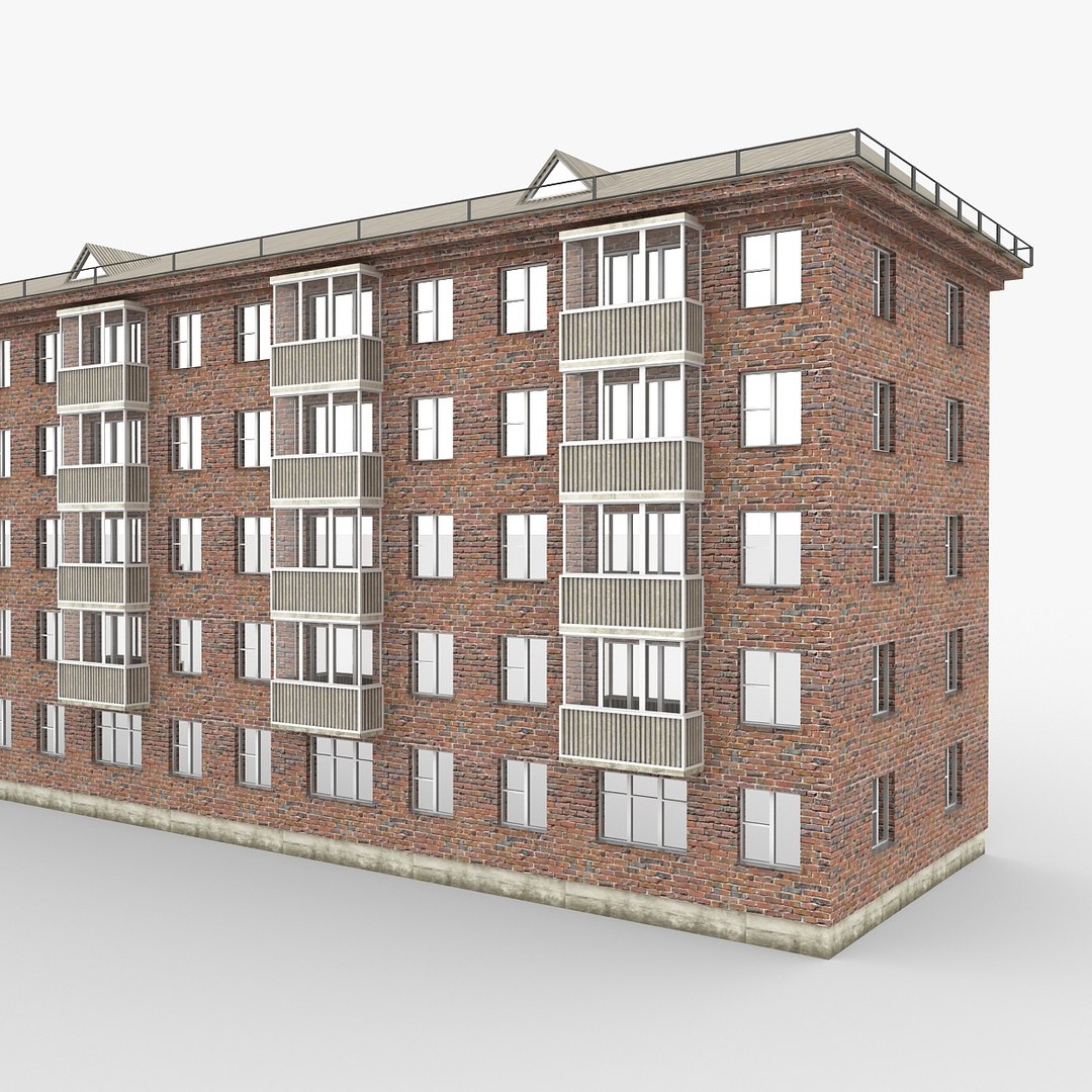 3d Model Middle Rise Building 2