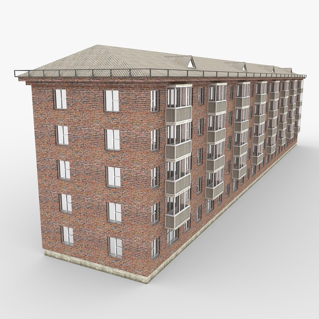 3d Model Middle Rise Building 2