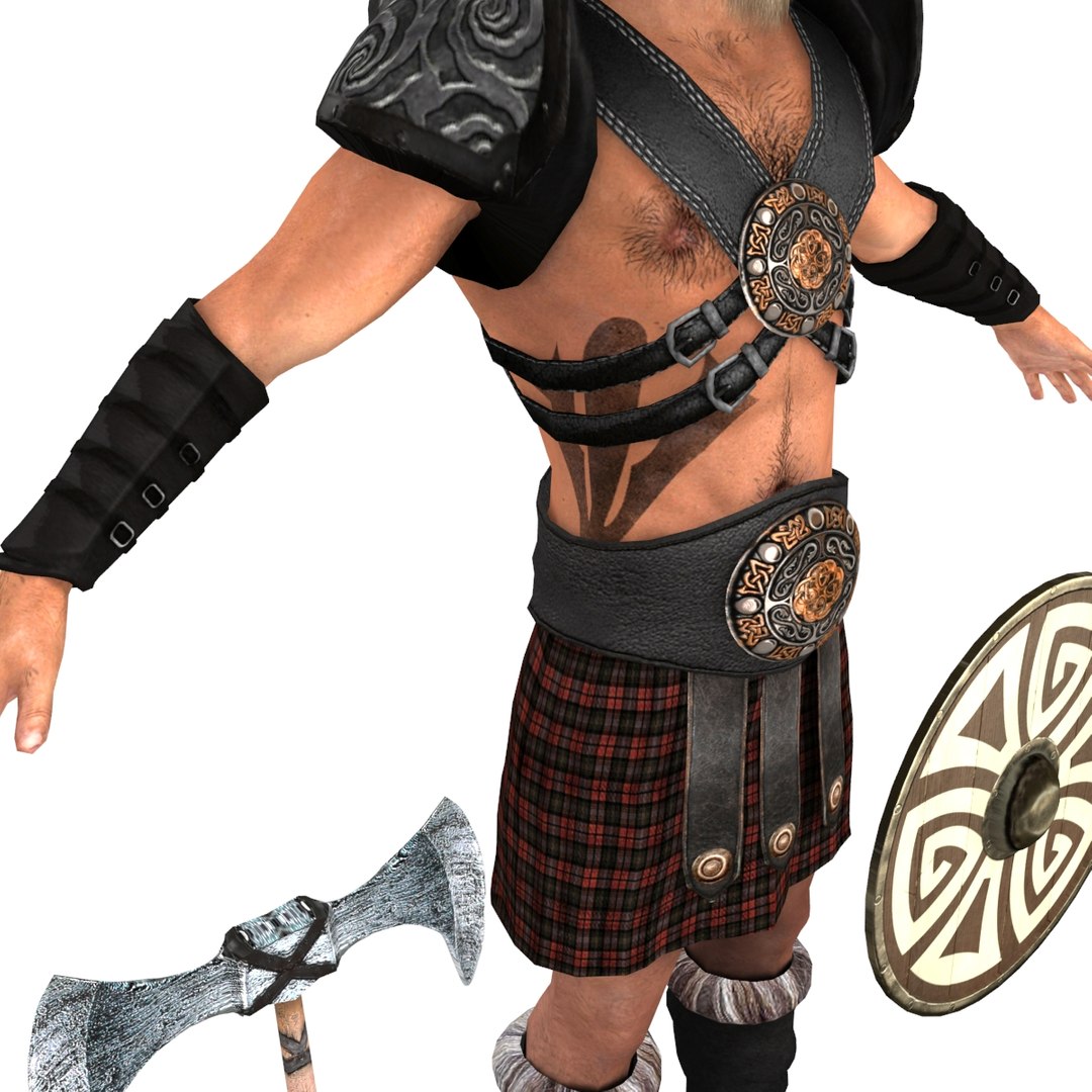 3D Barbarian Man Shield Model - TurboSquid 1270653