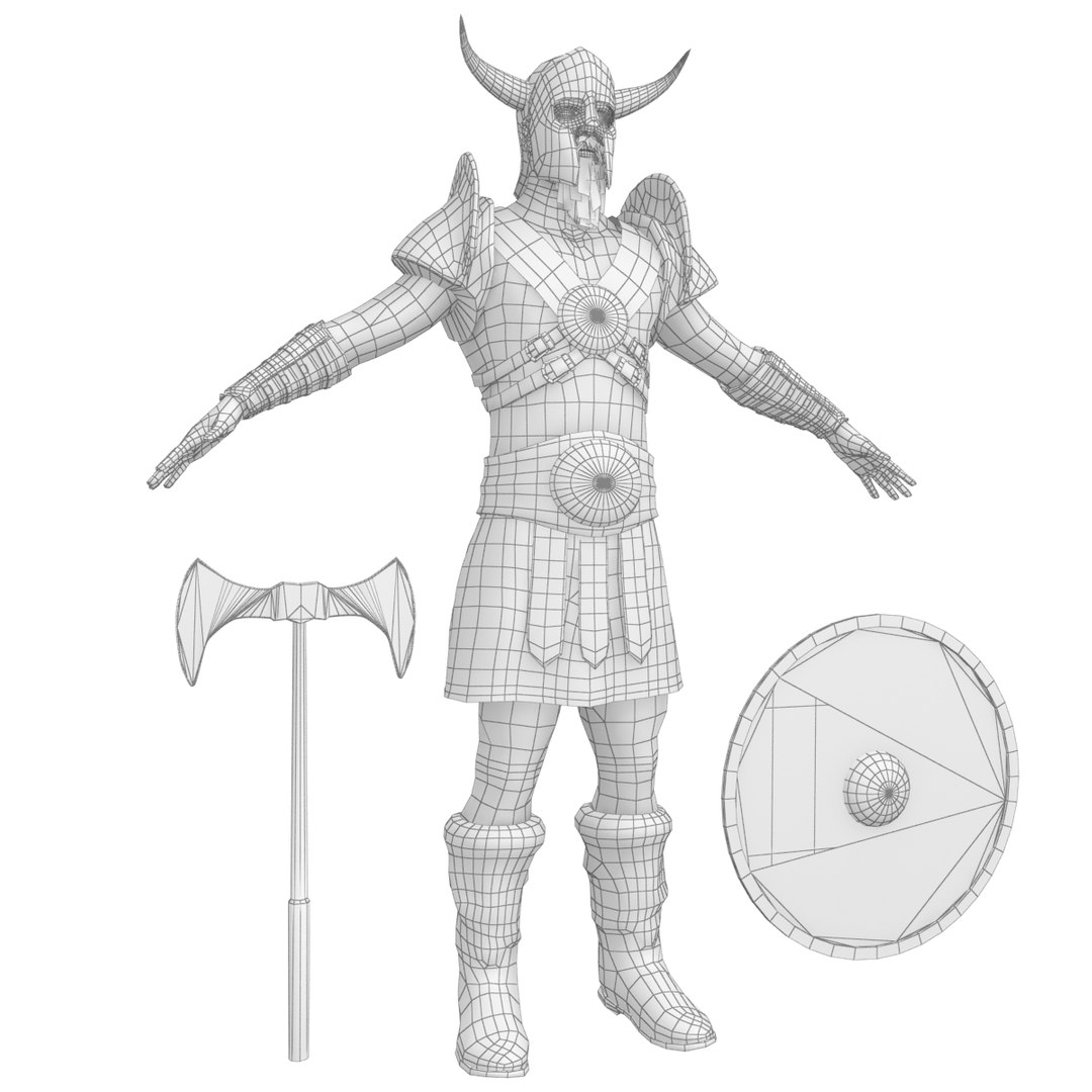 3D Barbarian Man Shield Model - TurboSquid 1270653
