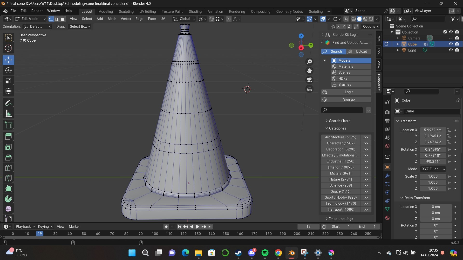 Free Traffic Cone Model - TurboSquid 2227477