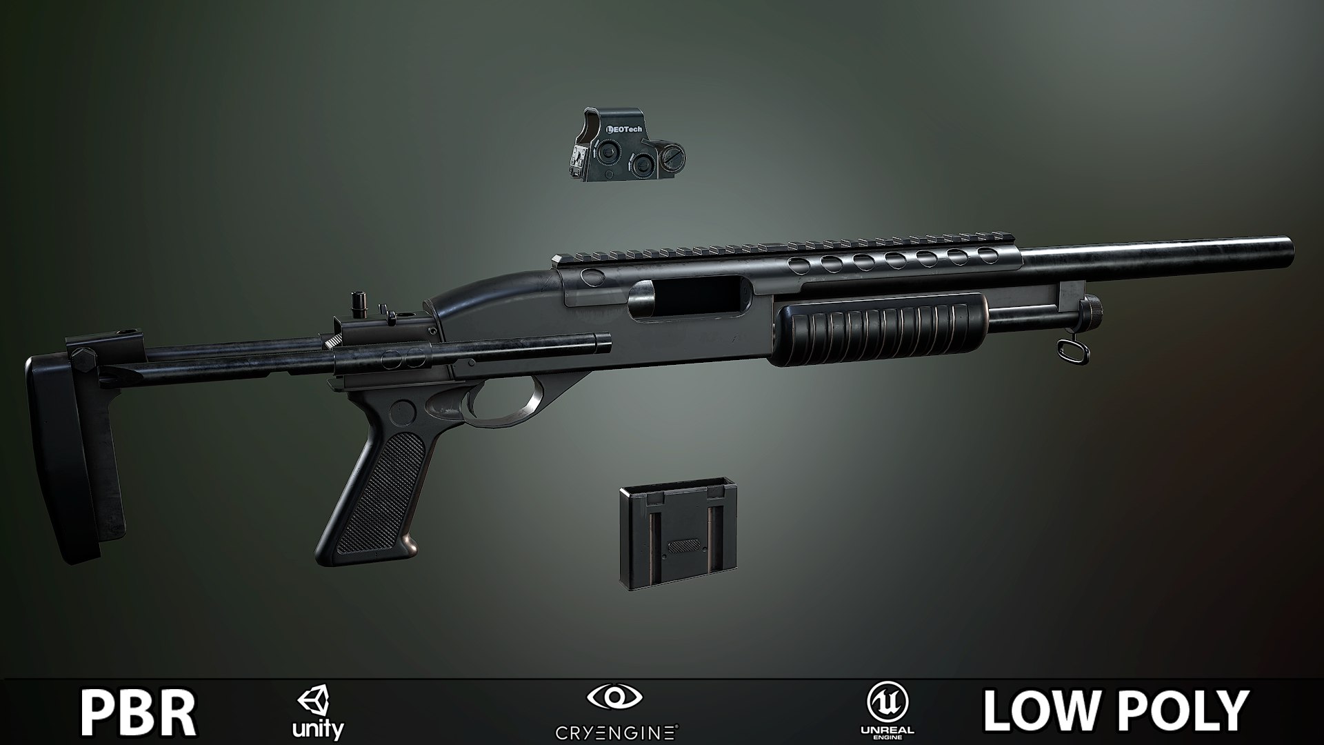 M870 Sight Model - TurboSquid 1248600