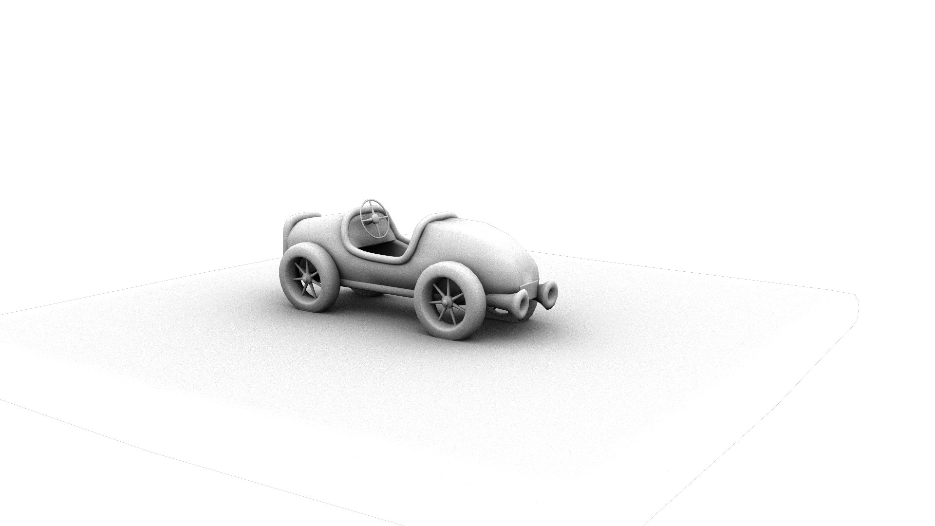 3d Model Of Vintage Toy Car