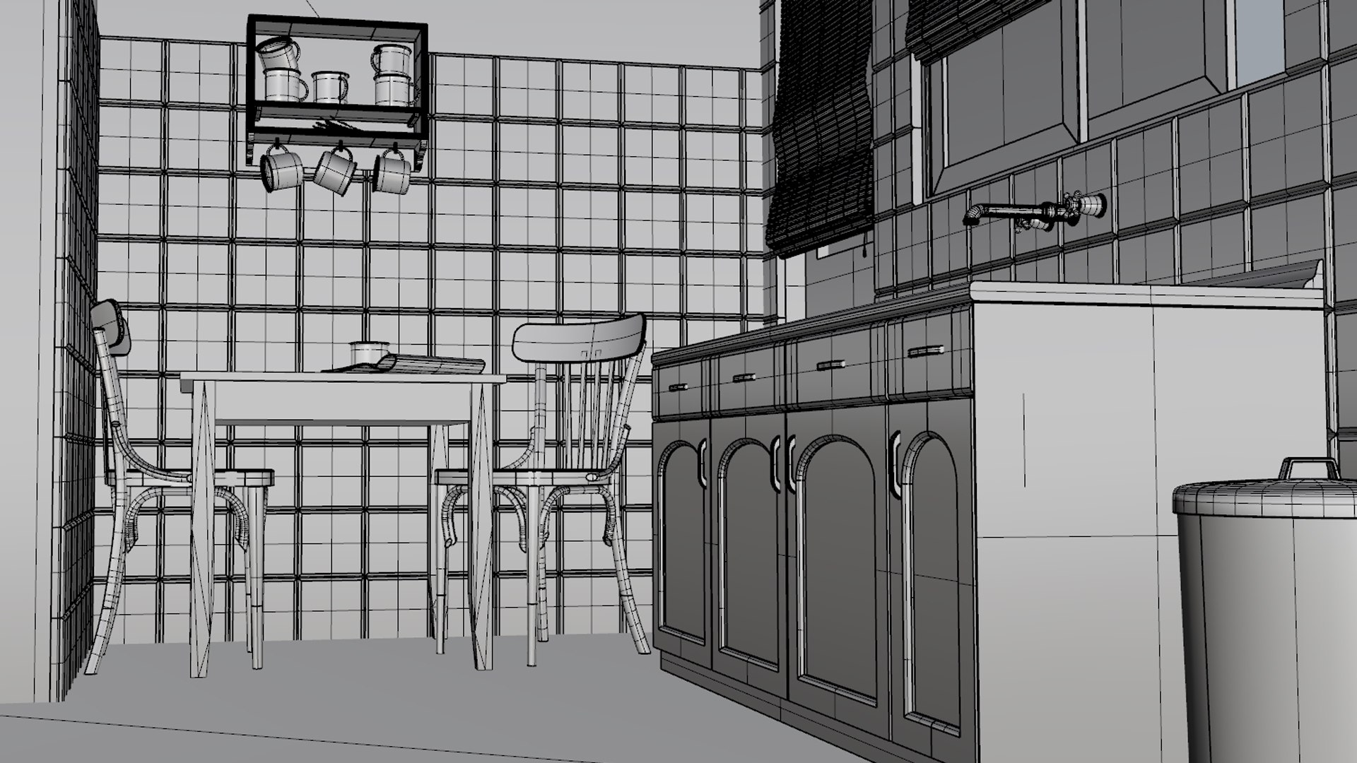 3D VINTAGE INTERIOR KITCHEN FARMHOUSE Model - TurboSquid 1780640