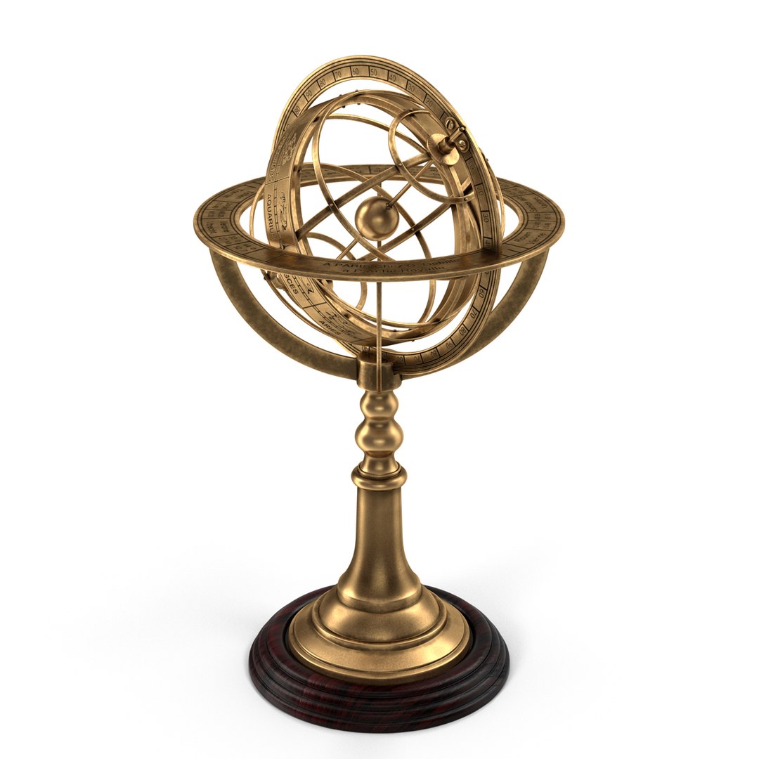 3d armillary sphere model