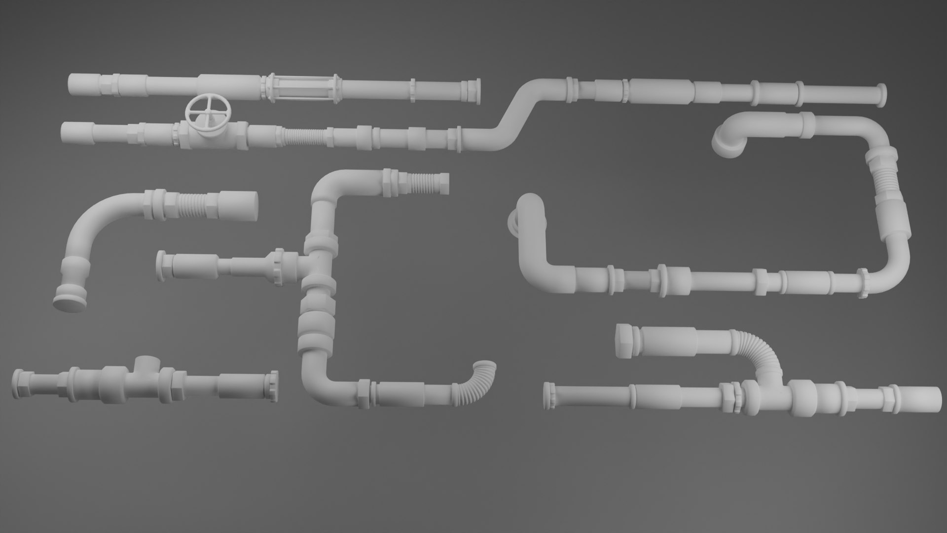 3D Model Industrial Pipe Collection - TurboSquid 1994348
