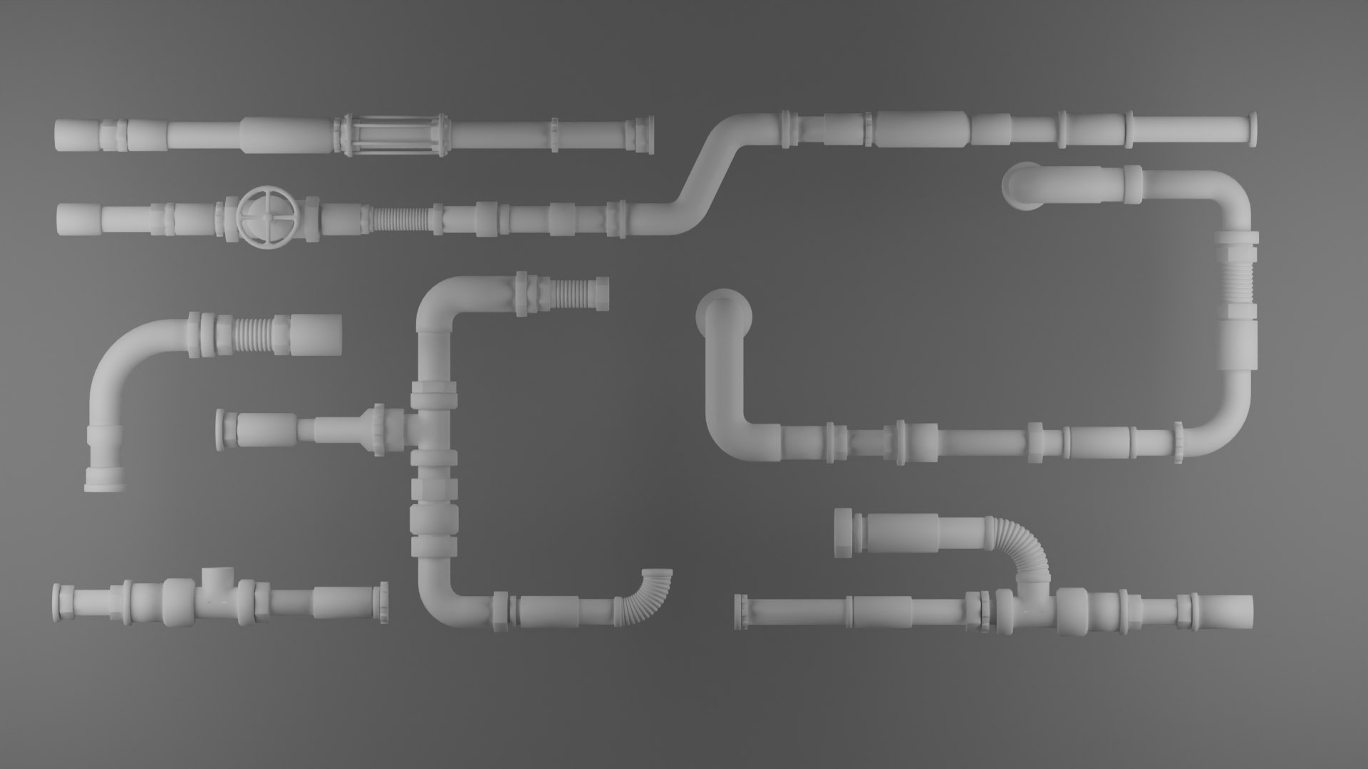 3D Model Industrial Pipe Collection - TurboSquid 1994348