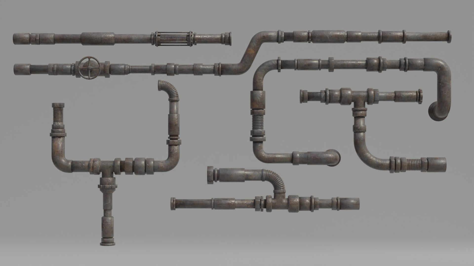 3D Model Industrial Pipe Collection - TurboSquid 1994348