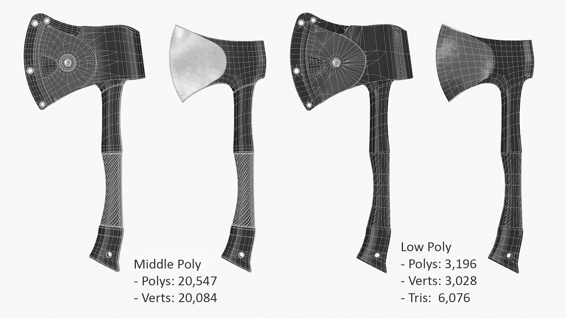 3D Hiking Axe - Middle Poly - Low Poly - TurboSquid 1836692