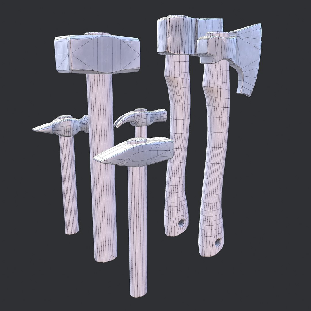 Stylized Hammers And Axes 3D Model - TurboSquid 1947000