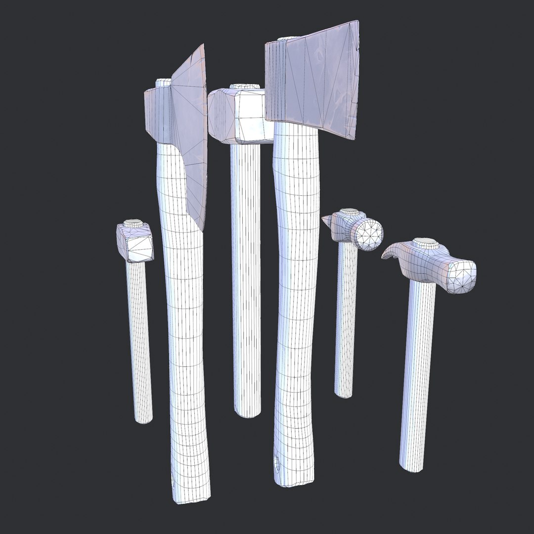 Stylized Hammers And Axes 3D Model - TurboSquid 1947000