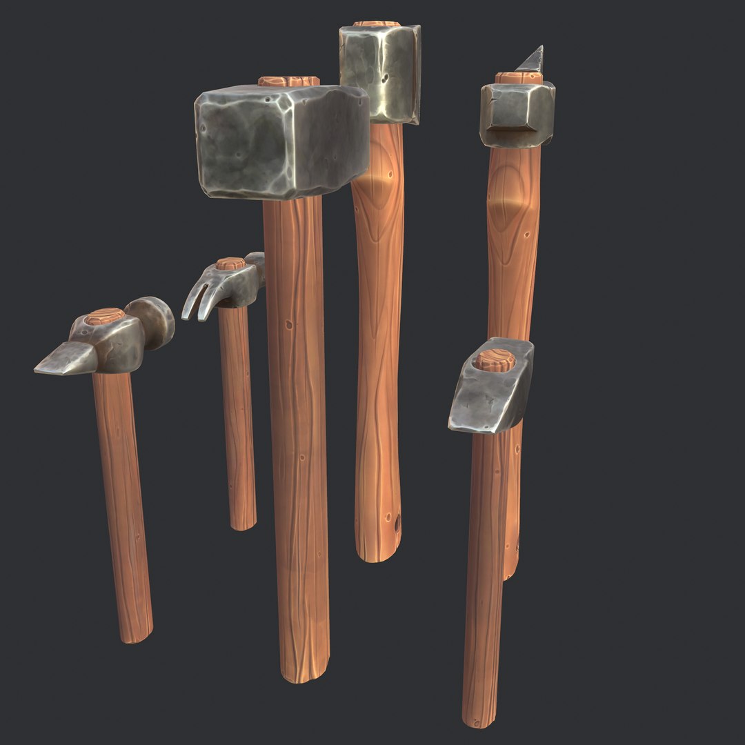 Stylized Hammers And Axes 3D Model - TurboSquid 1947000