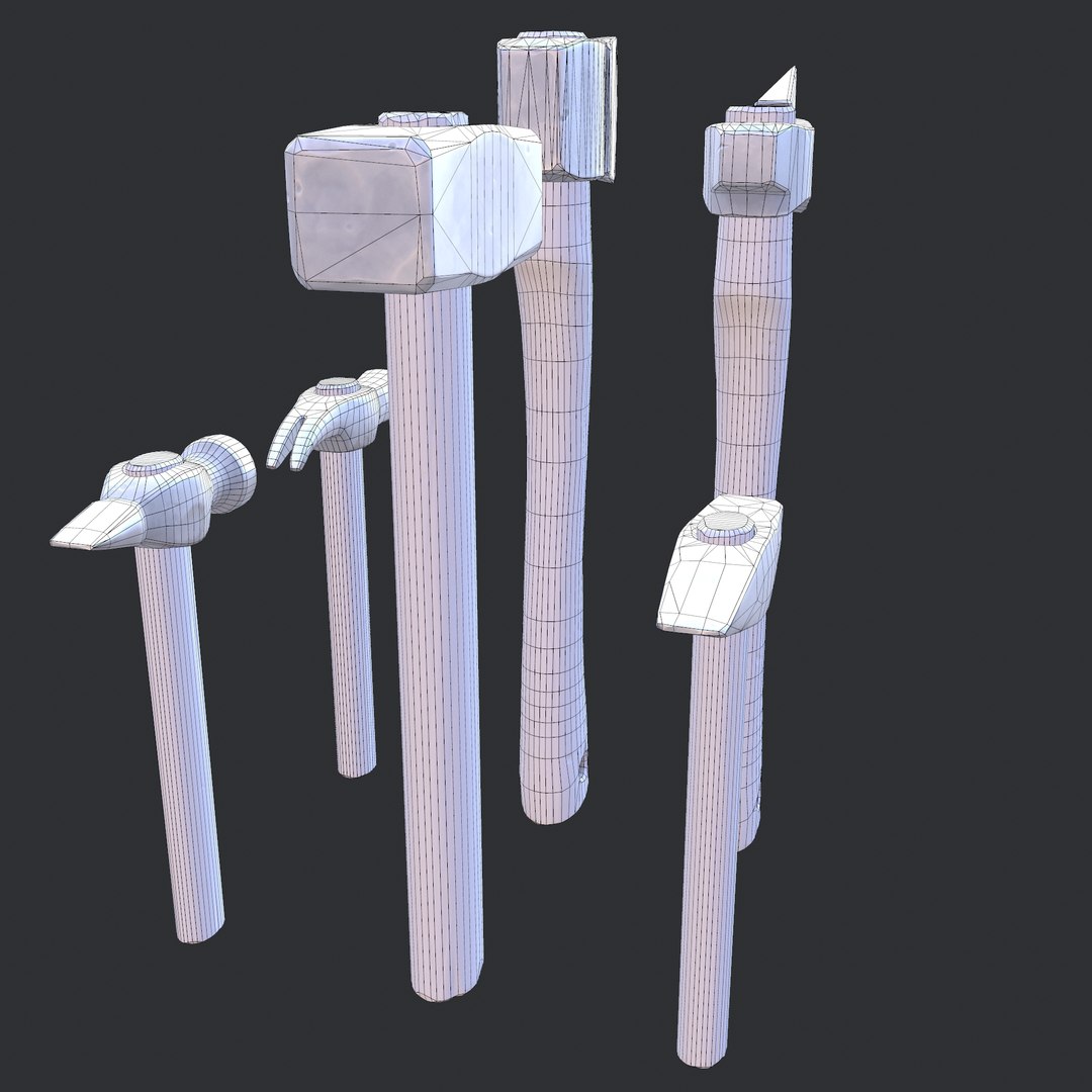 Stylized Hammers And Axes 3D Model - TurboSquid 1947000
