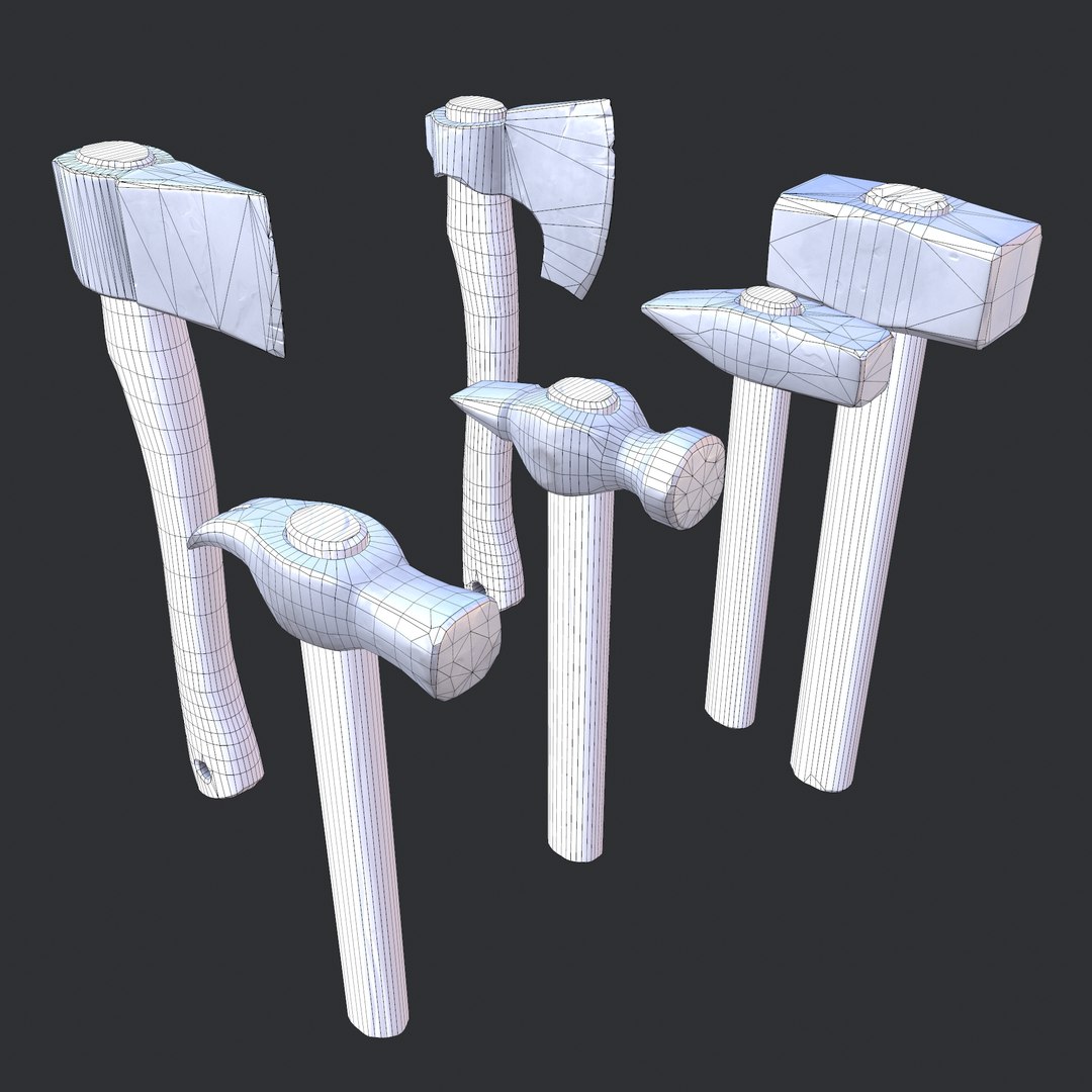 Stylized Hammers And Axes 3D Model - TurboSquid 1947000
