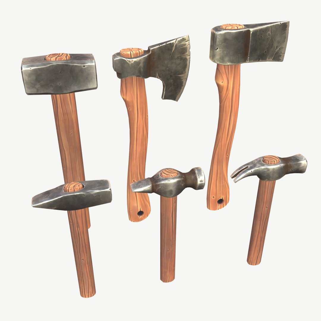 Stylized Hammers And Axes 3D Model - TurboSquid 1947000