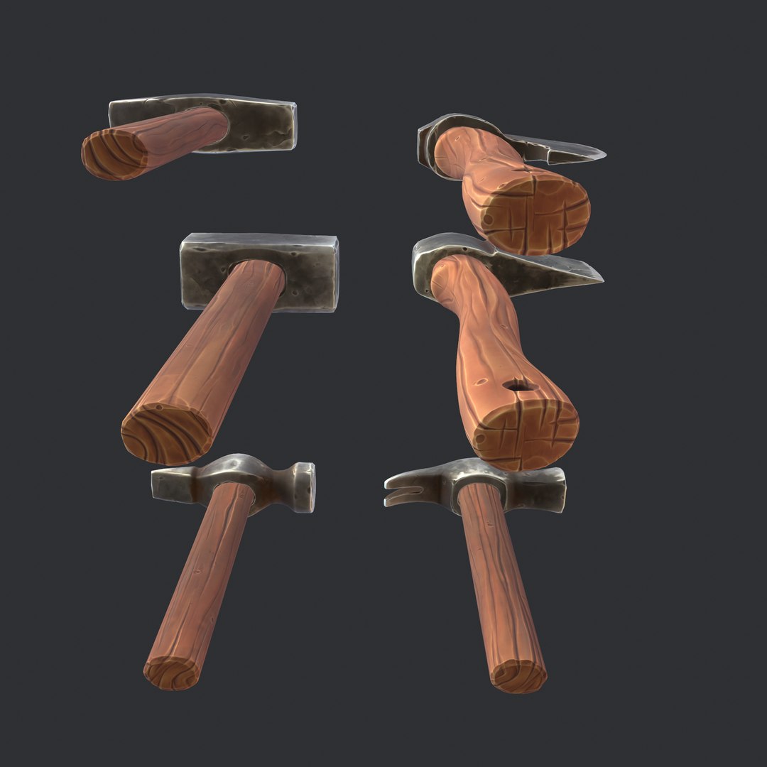 Stylized Hammers And Axes 3D Model - TurboSquid 1947000