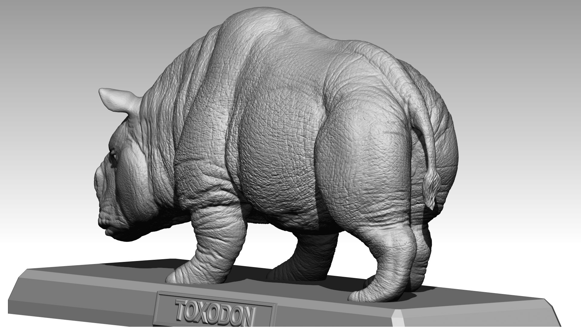 Toxodont Figure 3D - TurboSquid 1988044