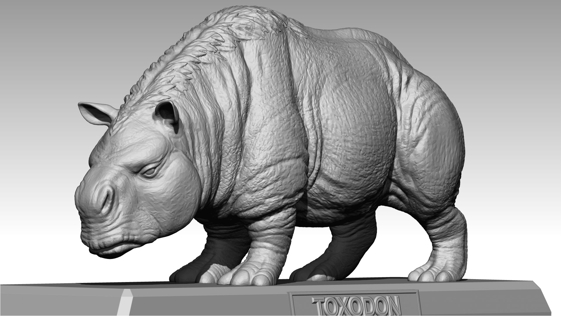 Toxodont Figure 3D - TurboSquid 1988044