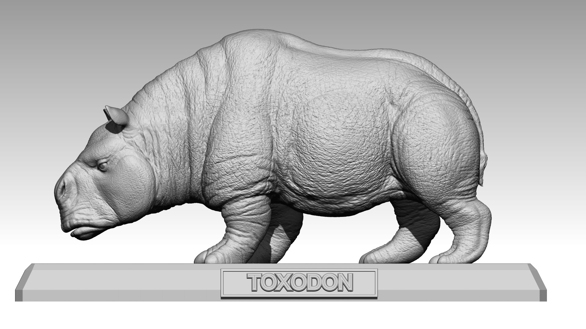 Toxodont Figure 3D - TurboSquid 1988044