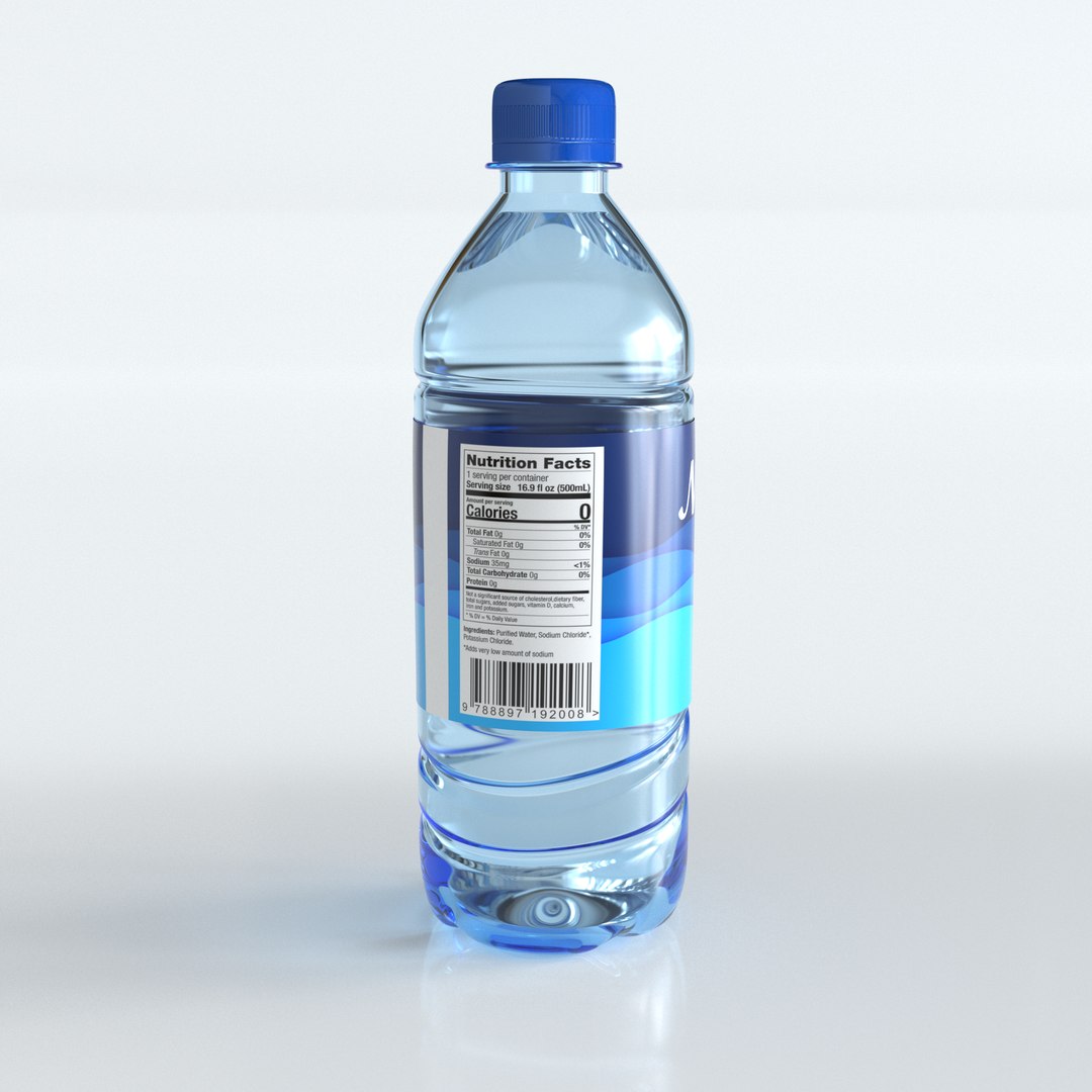 Water Bottle 3D Model - TurboSquid 2017046
