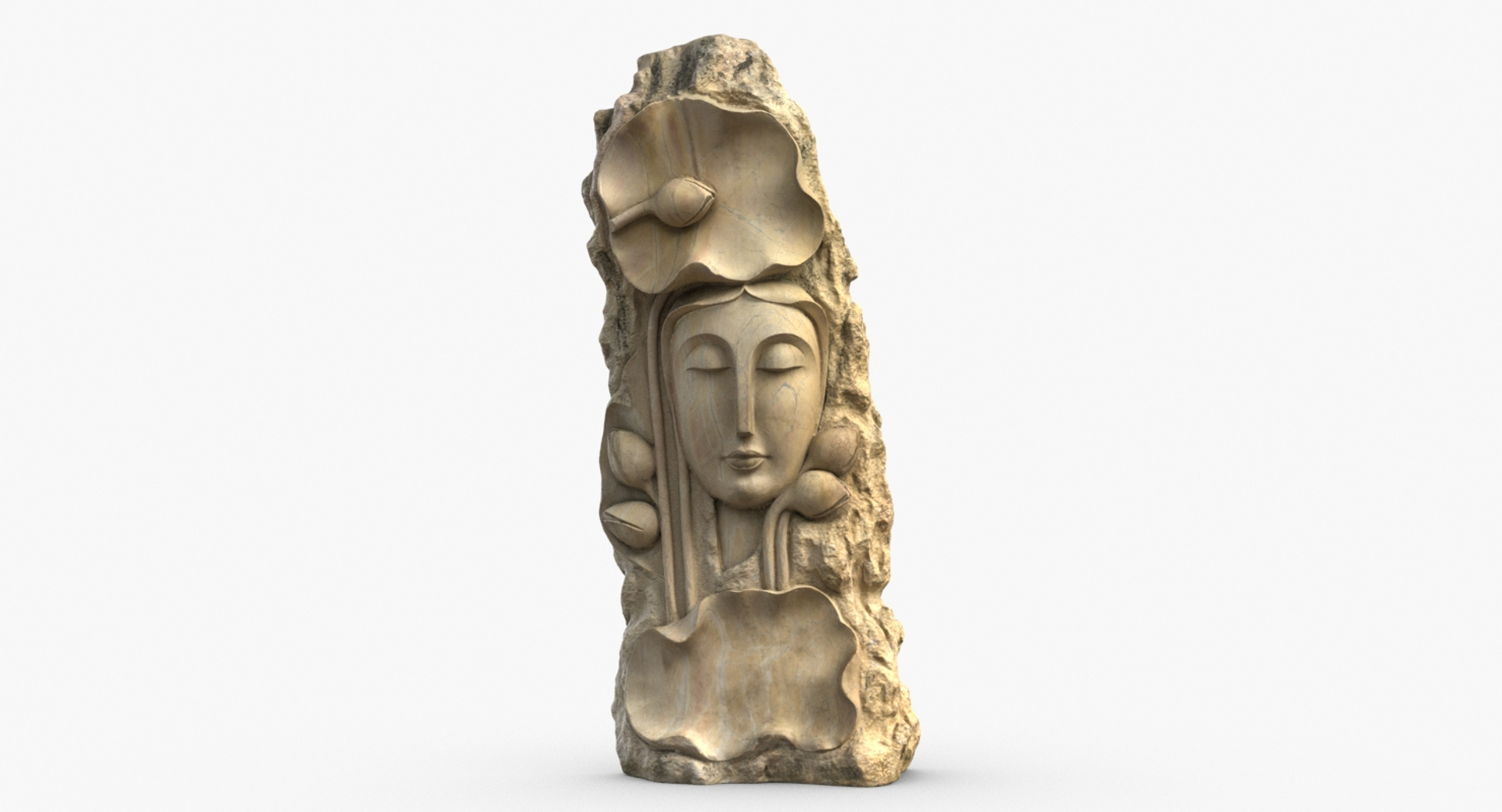 3D Sculpture Woman Face Model - TurboSquid 1179605