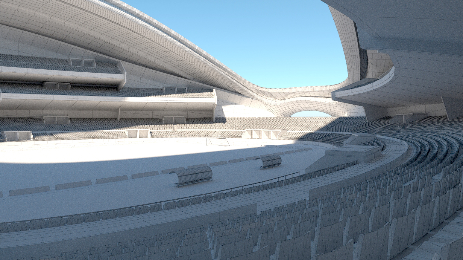 conceptual stadium 3d model