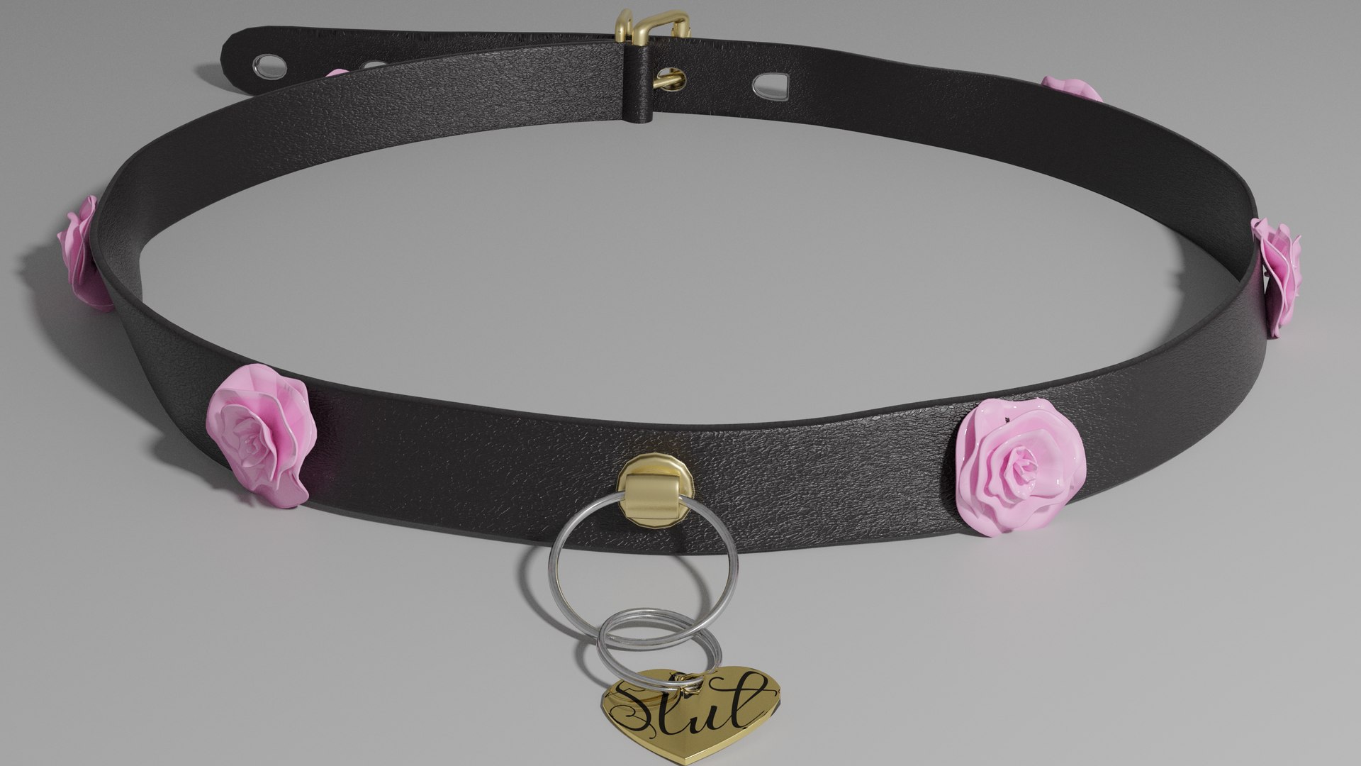 Slut Choker necklace 3D model - TurboSquid 1887353