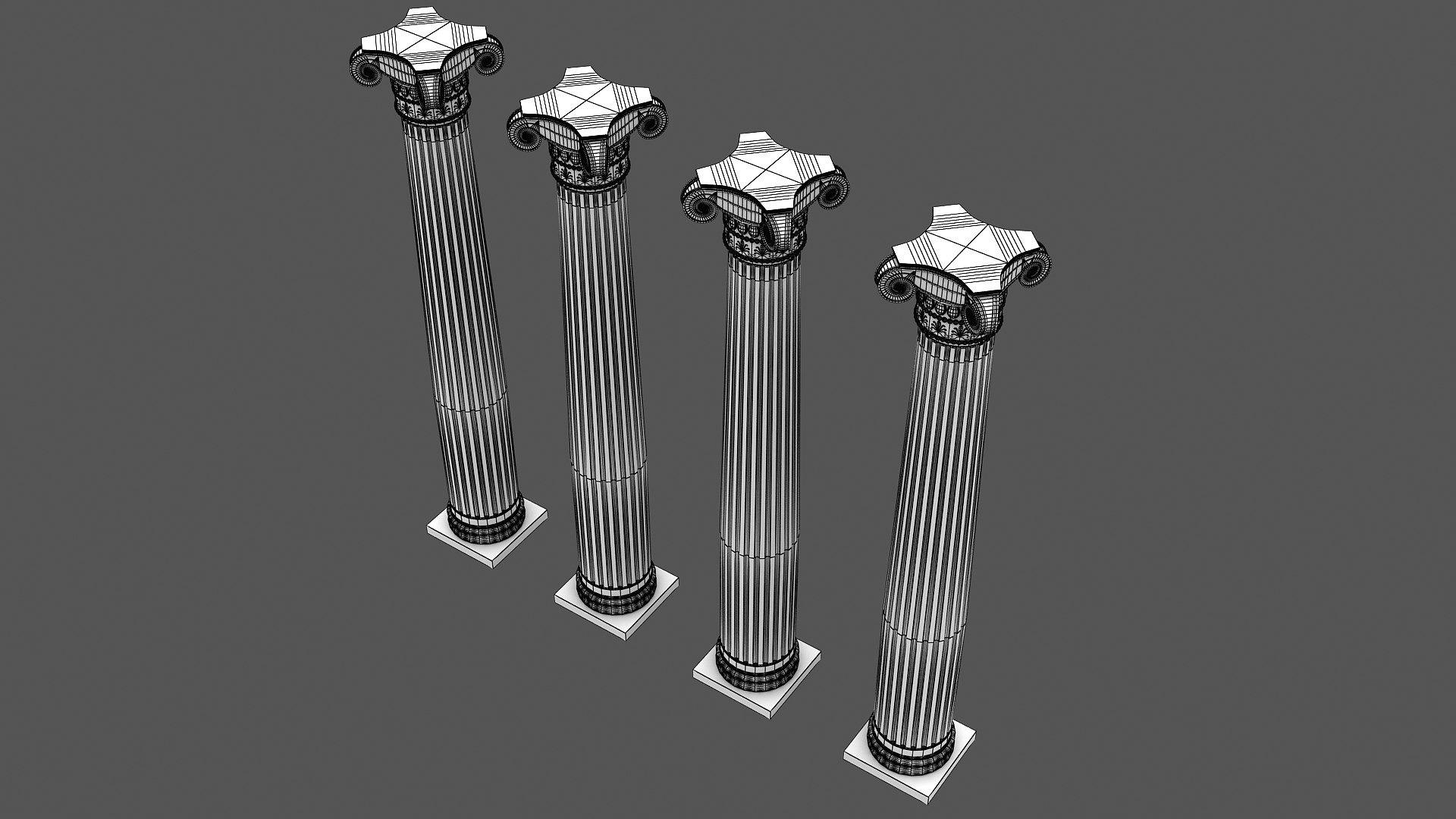 Corinthian Column 03 3D model - TurboSquid 1837393