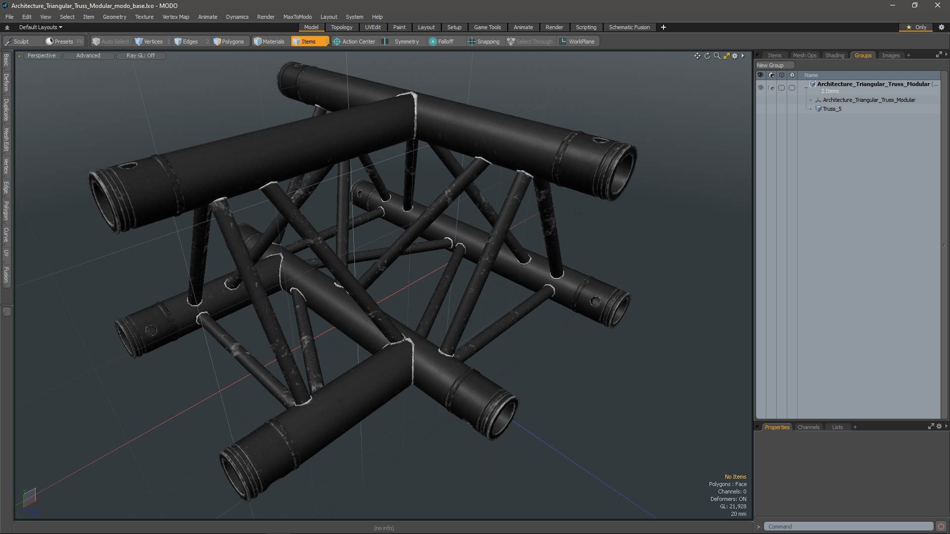 3D Architecture Triangular Truss Modular Model - TurboSquid 2262549