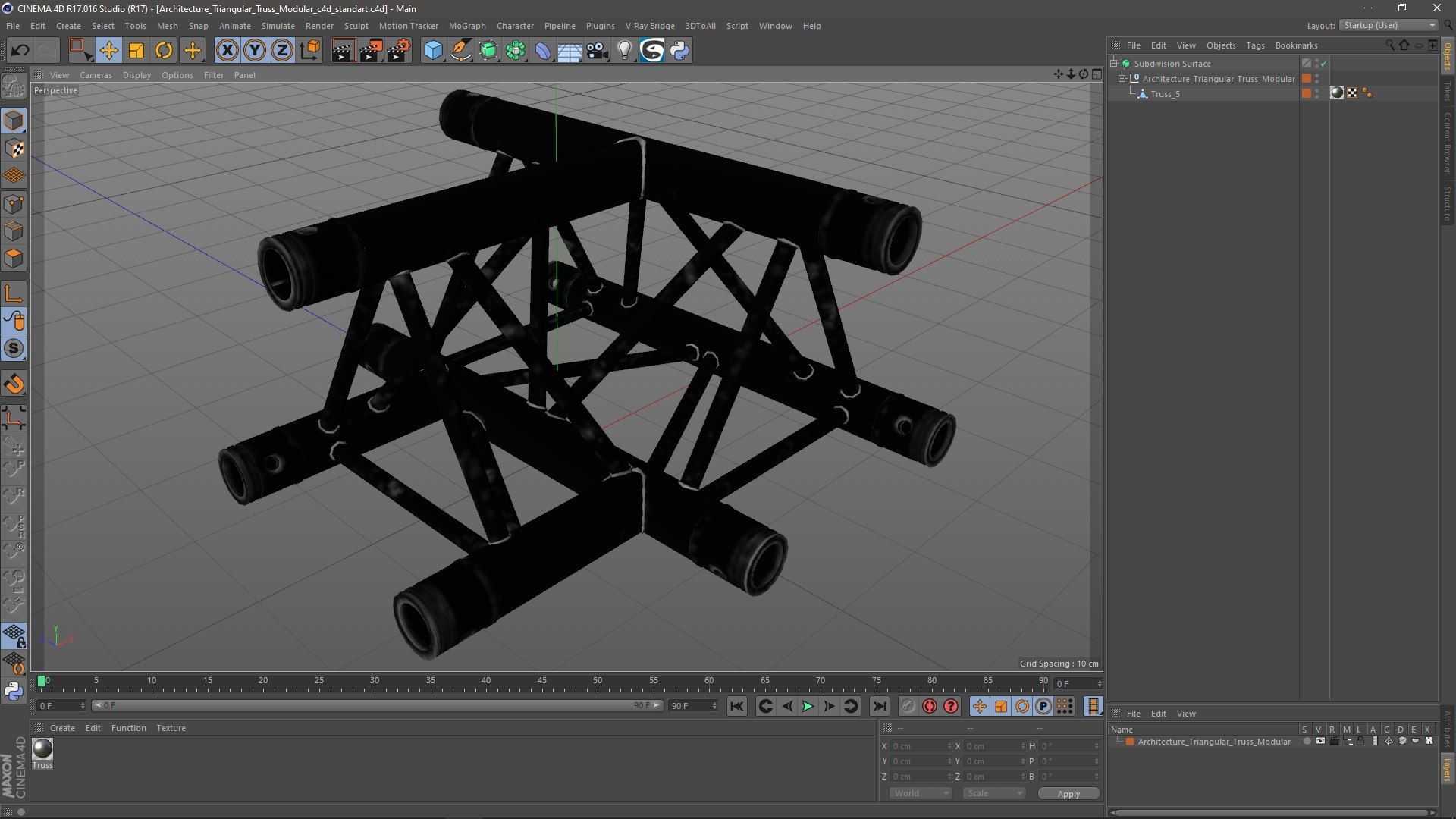 3D Architecture Triangular Truss Modular Model - TurboSquid 2262549