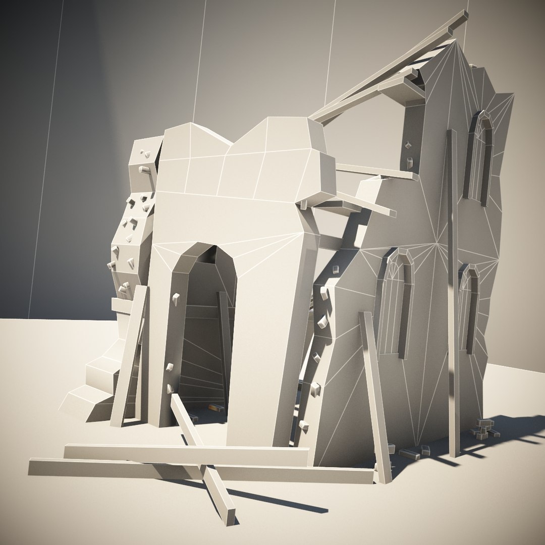 destroyed house games 3d max