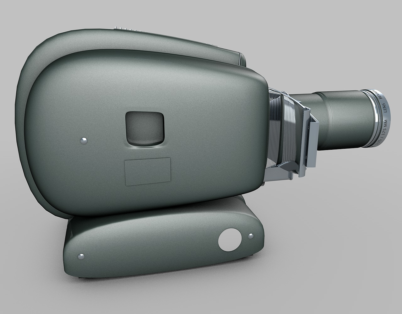 3d model vintage projector