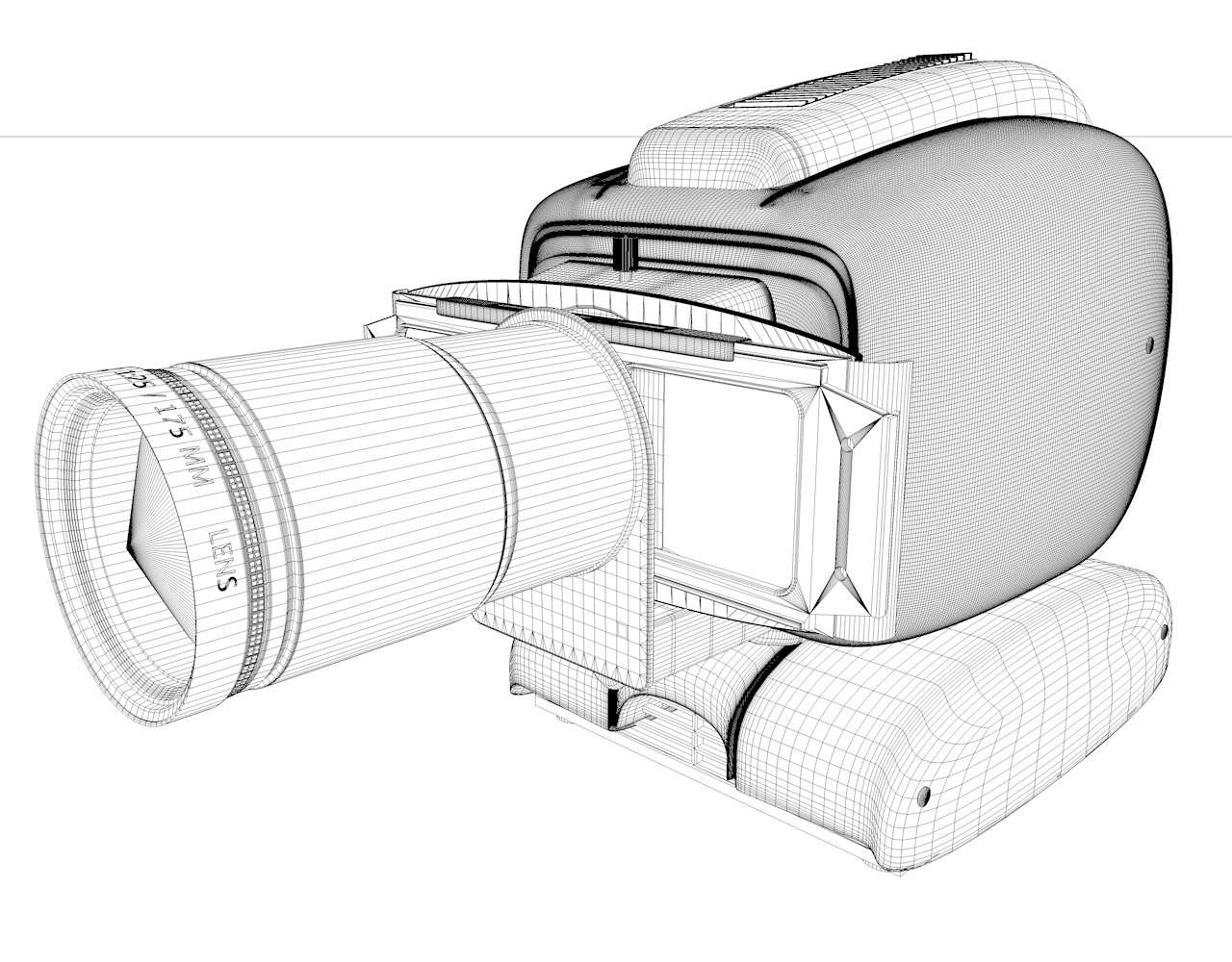 3d model vintage projector