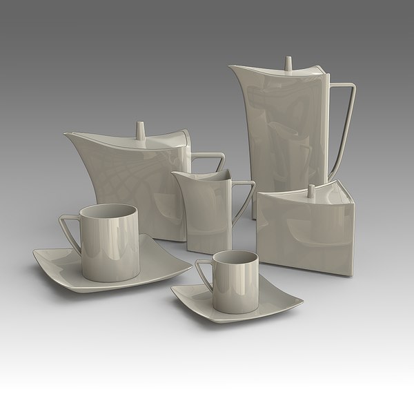 tea set 3d model